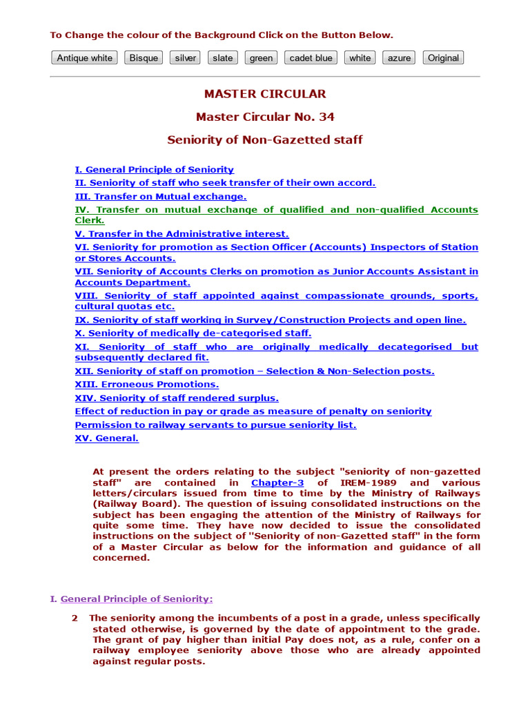 Master Circular 34 | PDF