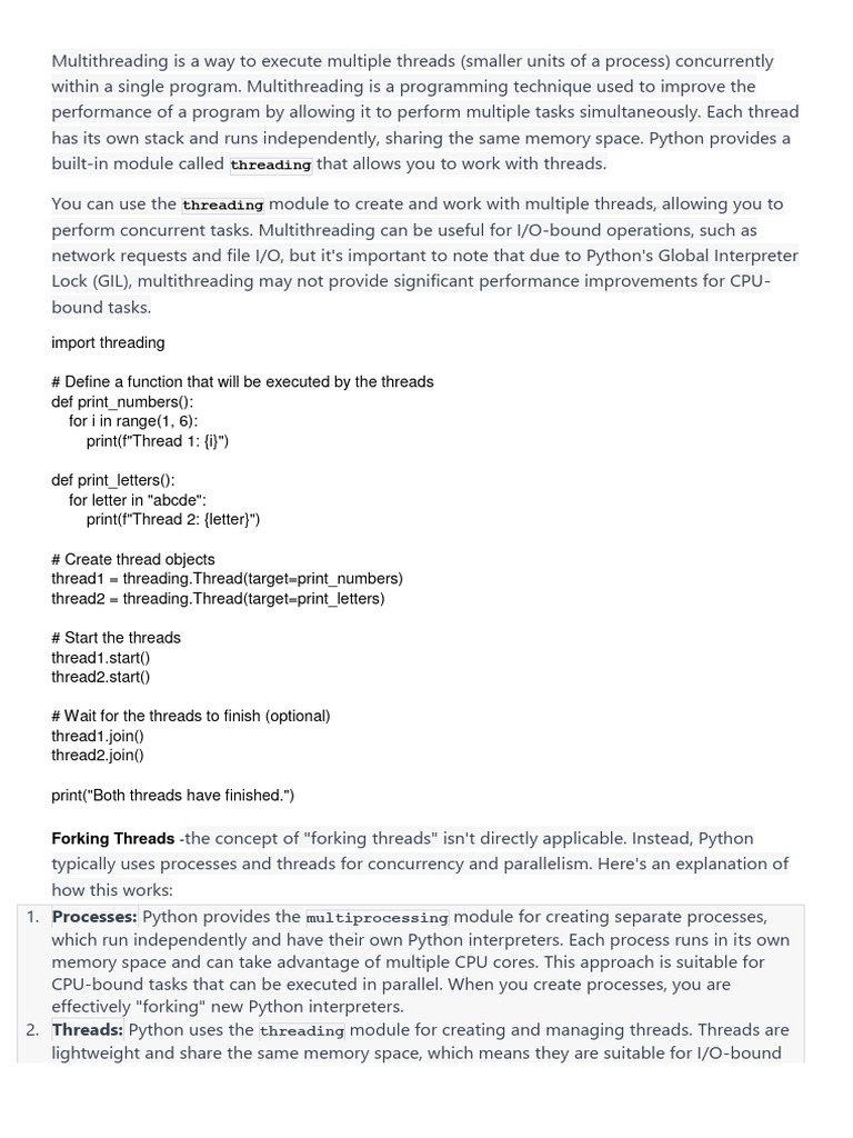 Multithreading Is A Way To Execute Multiple Threads | Download Free PDF ... Multithreading Is A Way To Execute Multiple Threads | Download Free PDF ...