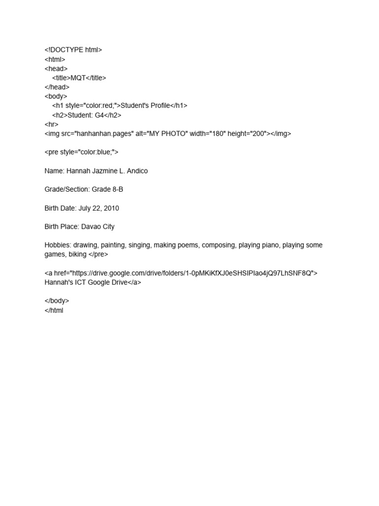 Computer HTML CODING SAMPLE | PDF