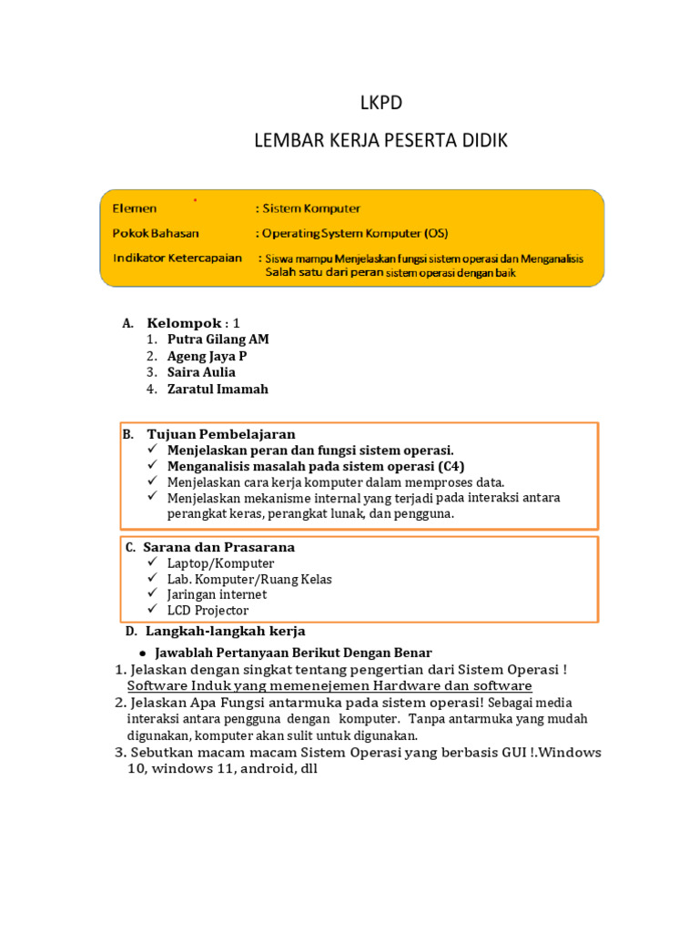 LKPD Siswa Miftah | PDF