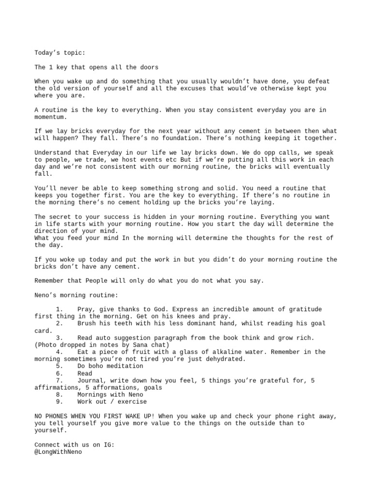 The 1 Key That Opens All The Doors | PDF