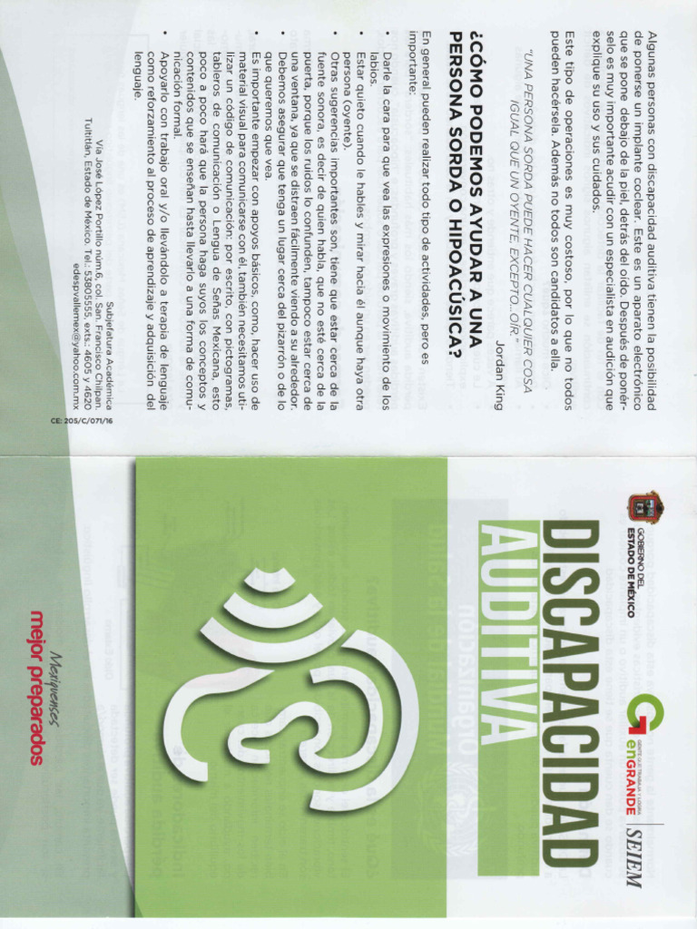 Discapacidad Auditiva (2058) | PDF