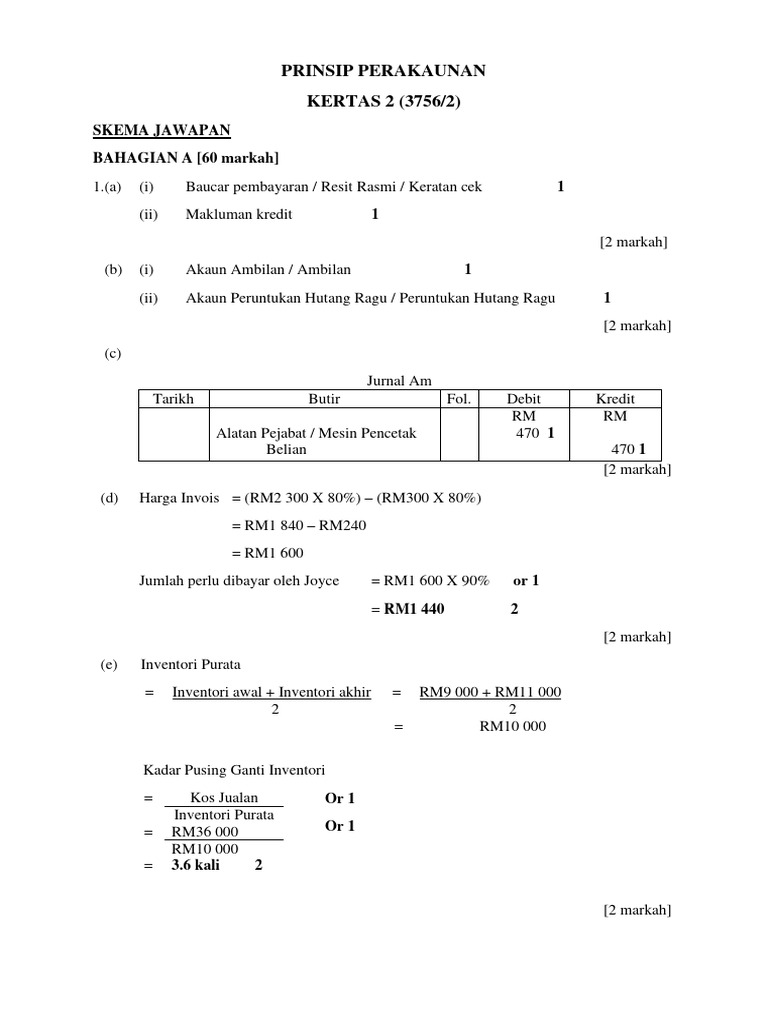 2023 Penang Prinsip Perakaunan K2 Skema | PDF