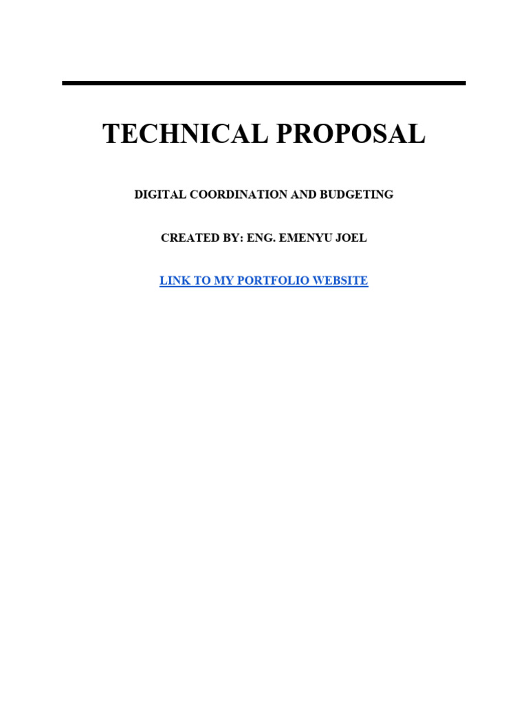 Technical Proposal | PDF