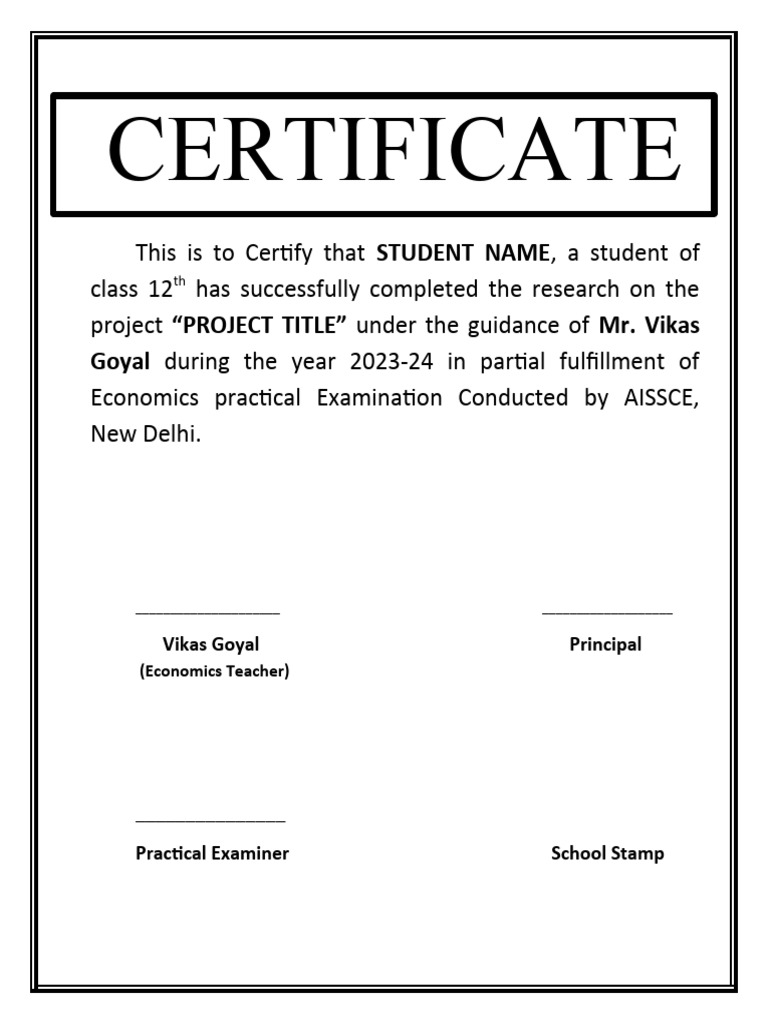 Economics Project | PDF