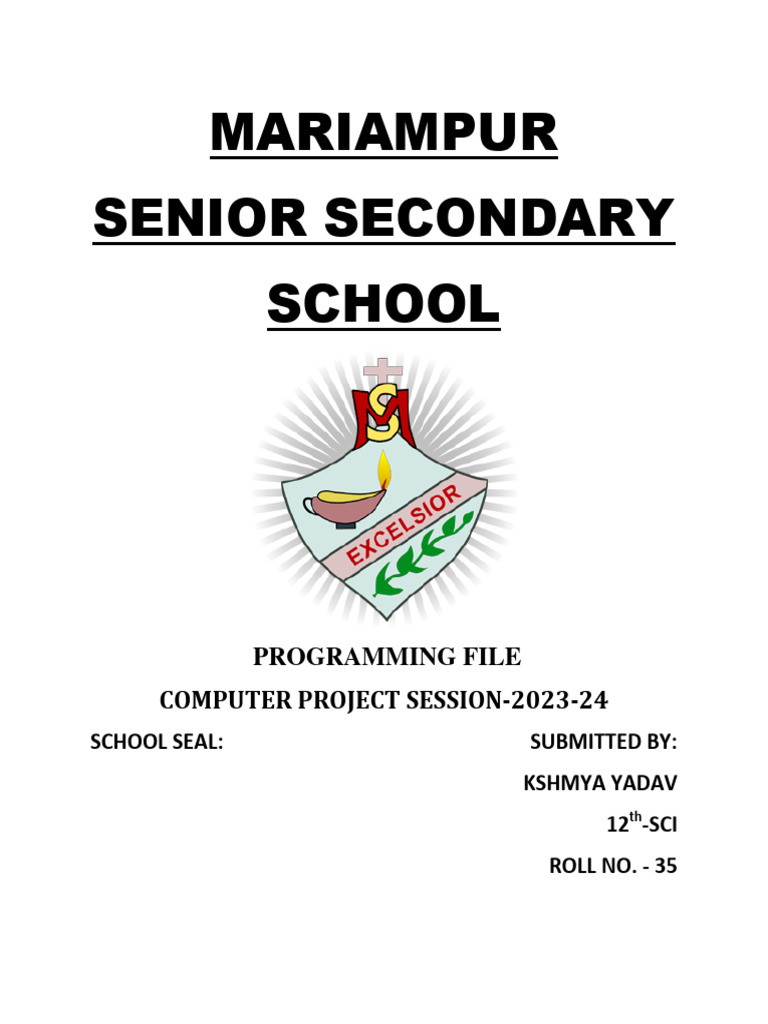 Programming File | PDF