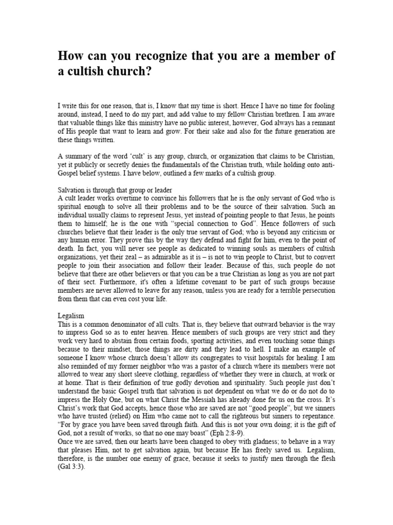 What is a cult? | PDF