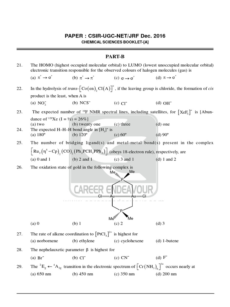 Dec 2016 Chemistry Paper | PDF | Materials | Chemical Substances