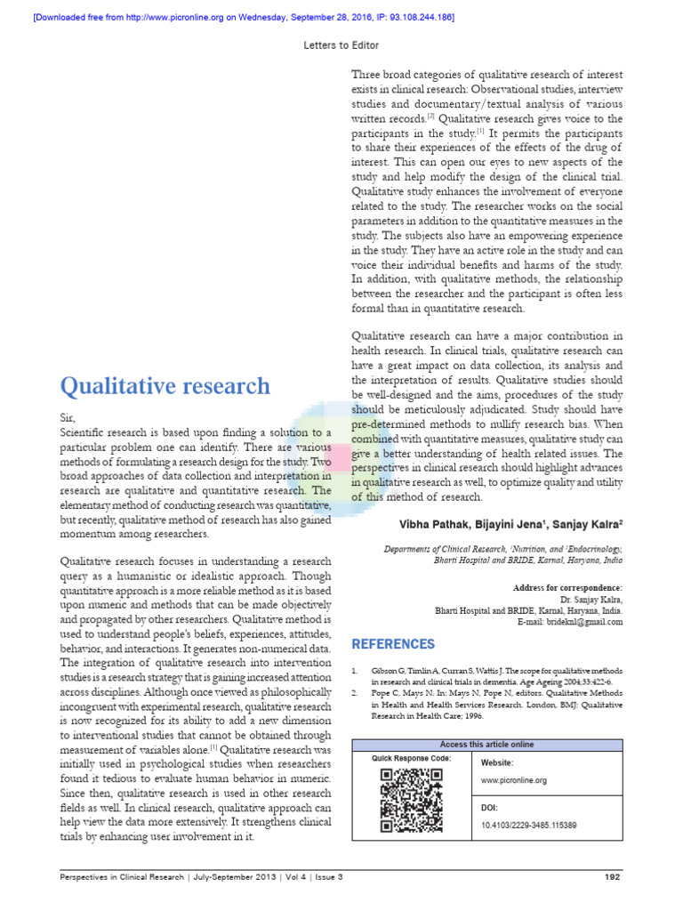Qualitative Research | PDF | Qualitative Research | Quantitative Research