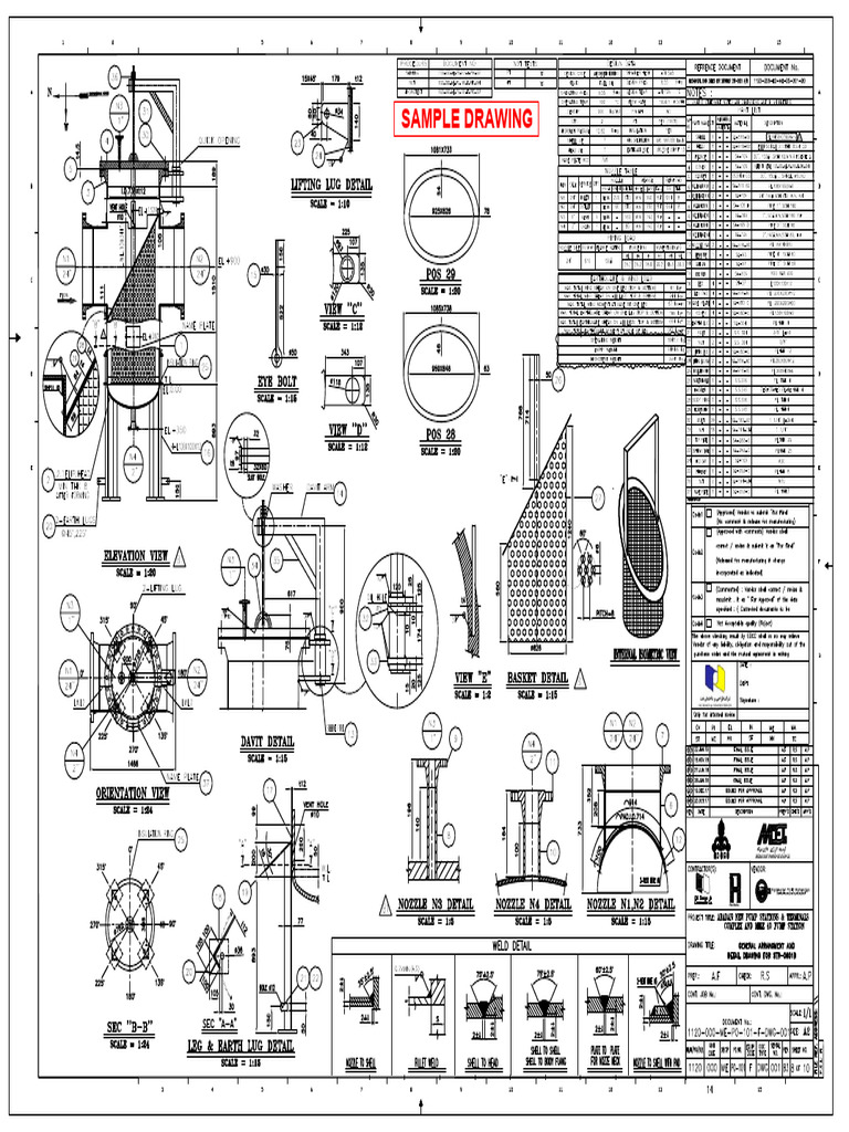 Sample Drawing - Basket Type Strainer | PDF