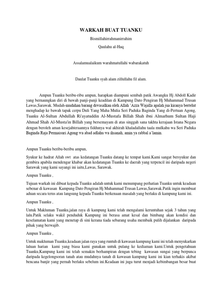 Warkah Buat Tuanku 2 | PDF