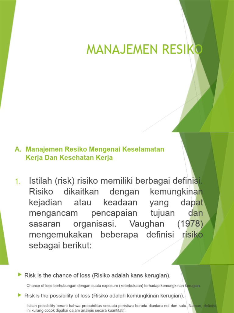 Manajemen Resiko | PDF