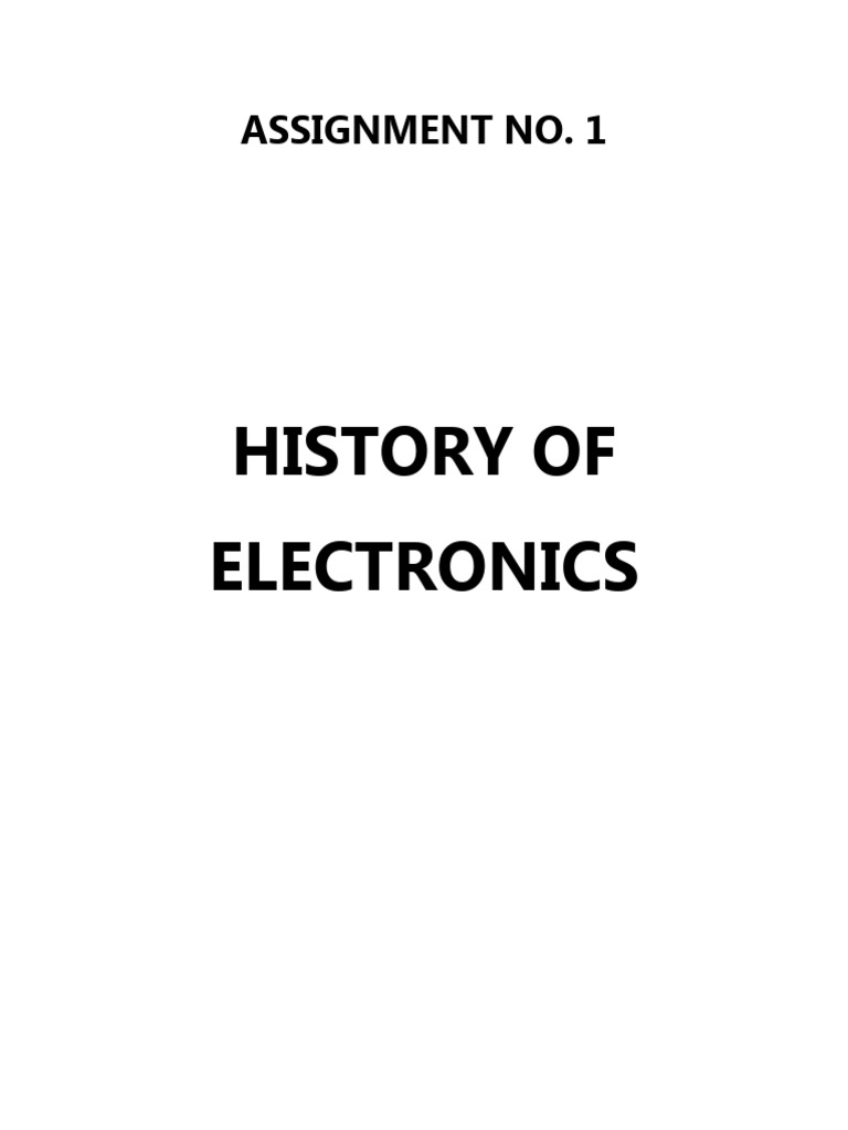 History of Electronics Cerina | PDF | Electromagnetic Induction ...