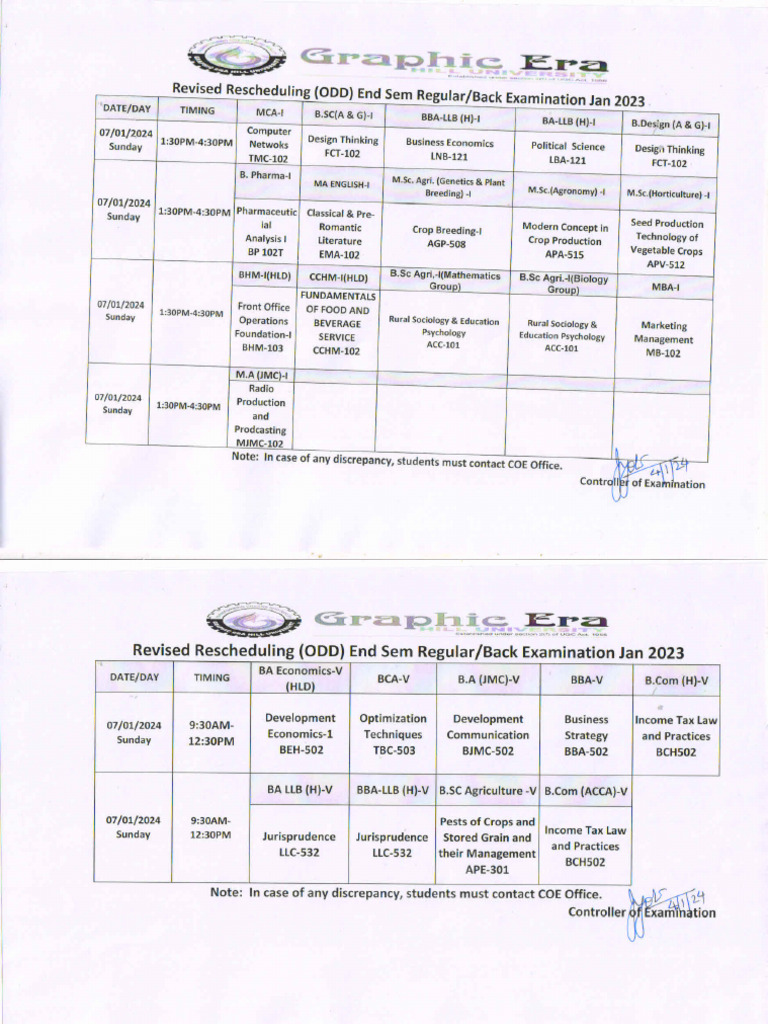 Revised Reschedule | PDF