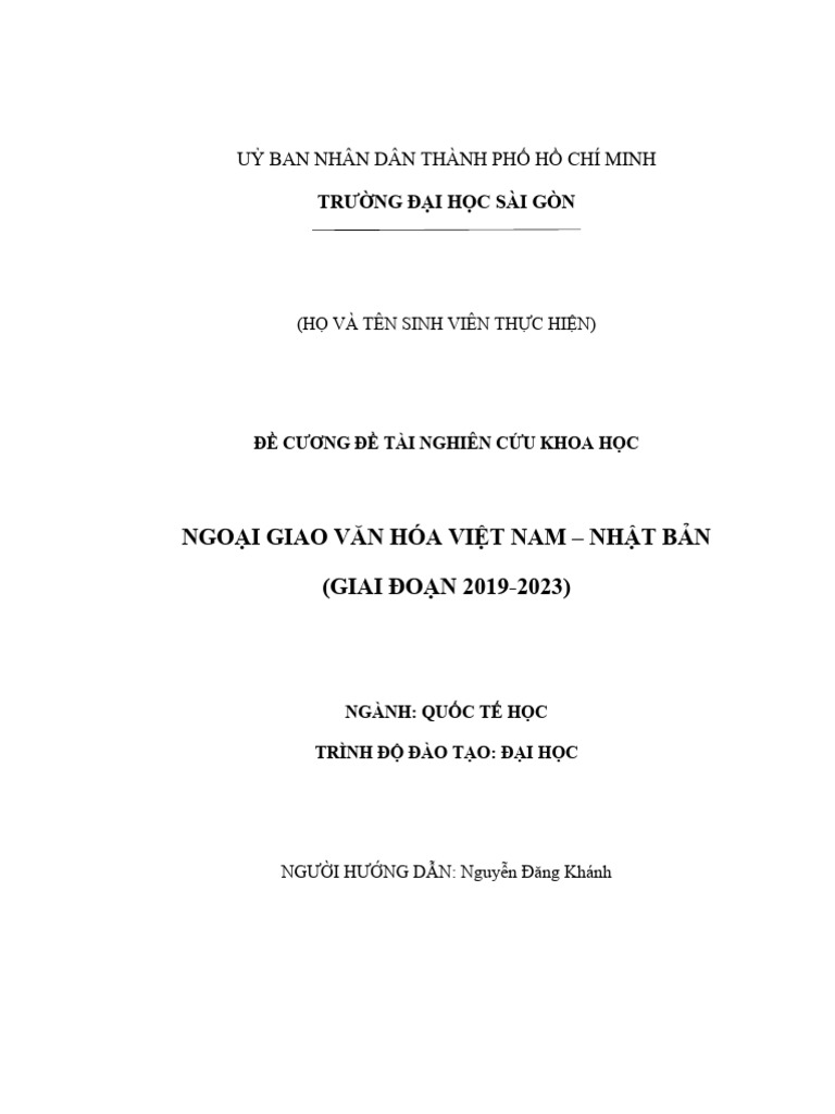 (Mẫu) - Đề Cương Pp Nckh Qth - 2023 | PDF