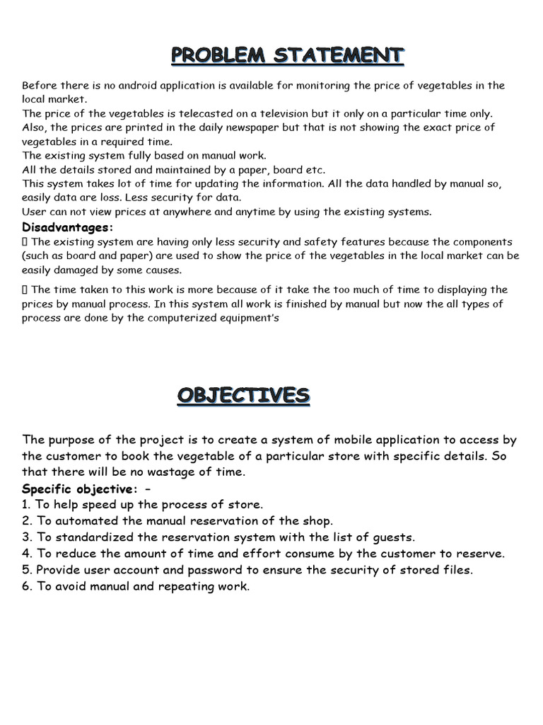 PROBLEM STATEMENT | PDF