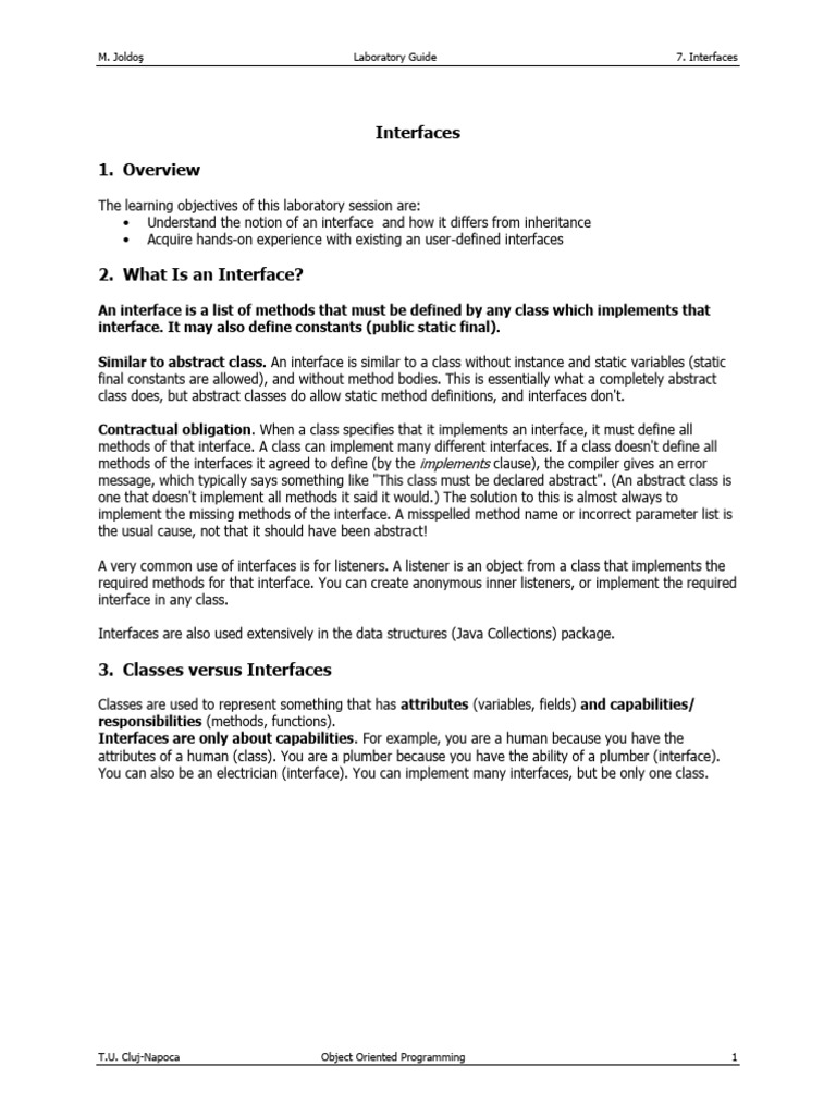 07 Interfaces Download Free Pdf Class Computer Programming Method Computer Programming 