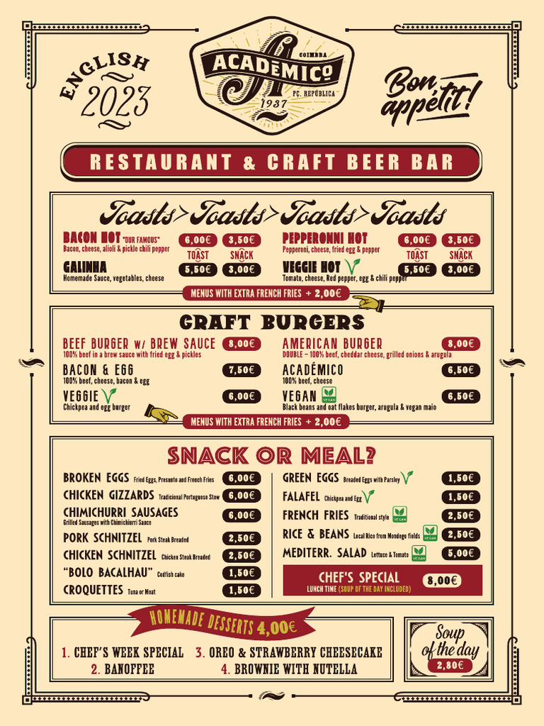 Menu English | PDF