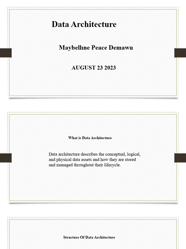 Data Architecture2 | PDF | Databases | Data Model