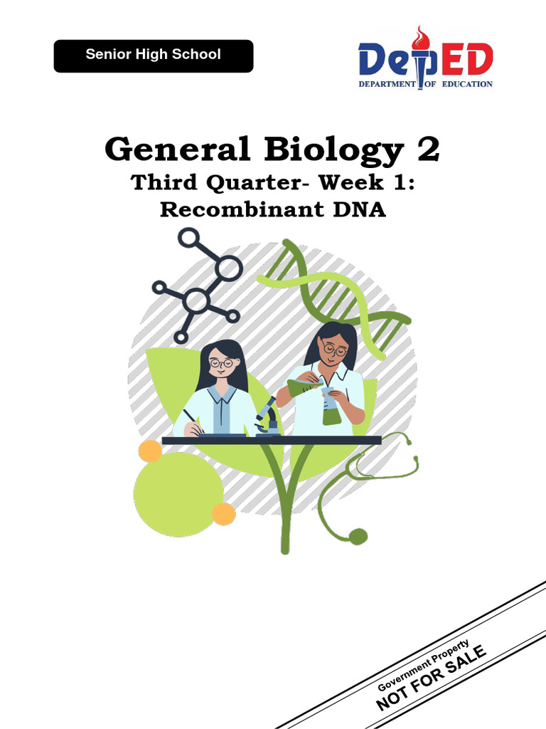 General Biology 2 Q3 - SLK - W1 - Recombinant DNA | PDF | Polymerase Chain Reaction | Plasmid