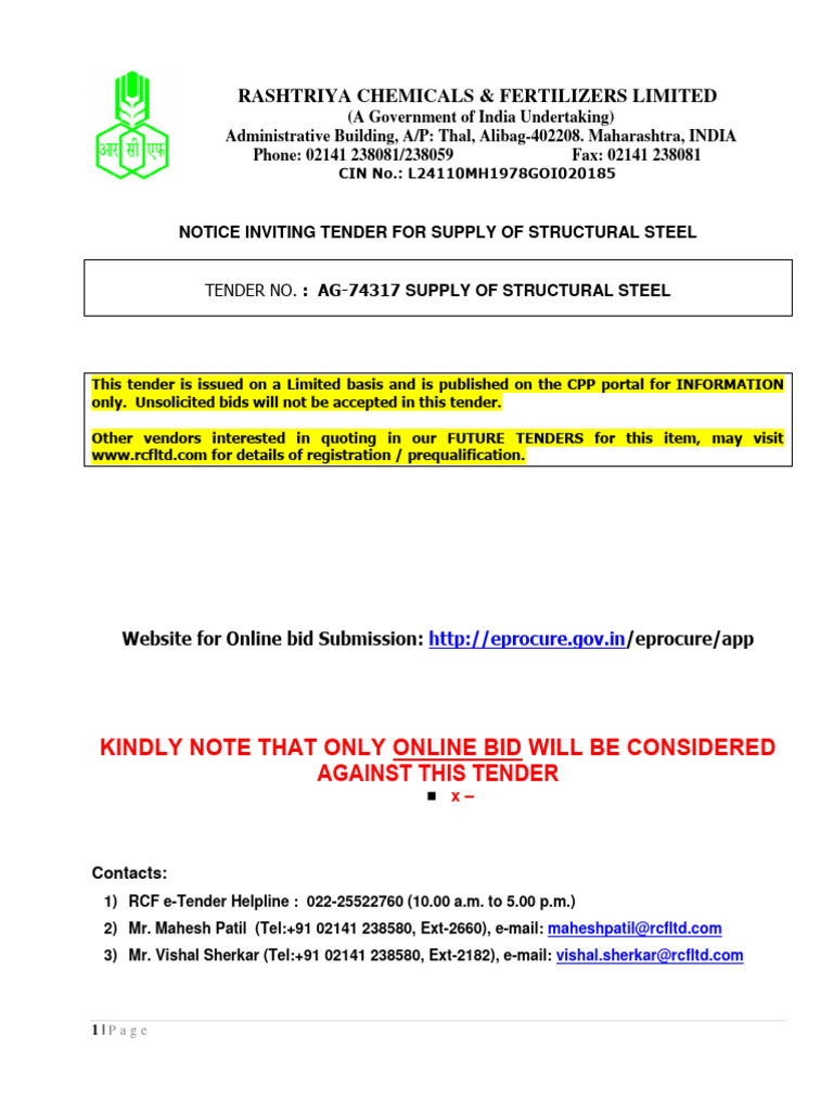 Tendernotice_1 (1) | PDF