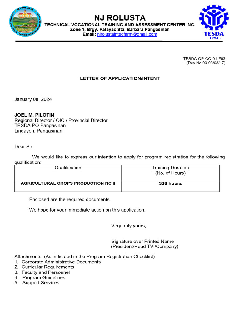 Annex 8 - Program Registration Forms | PDF