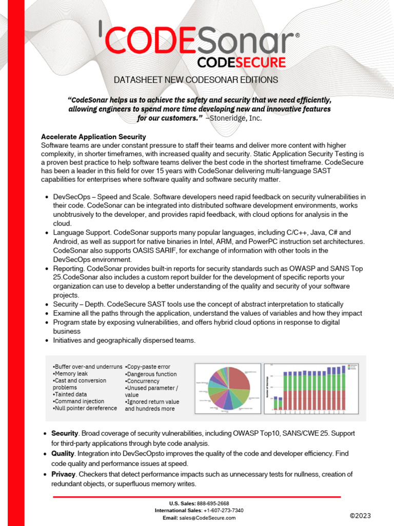 Codesonar 7 4 Datasheet Dec 202239 Pdf Pdf