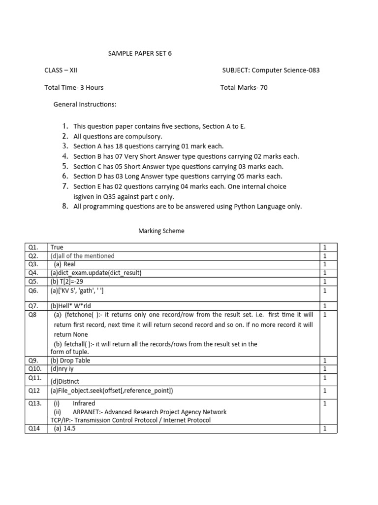 6th Paper Solution-1 | PDF