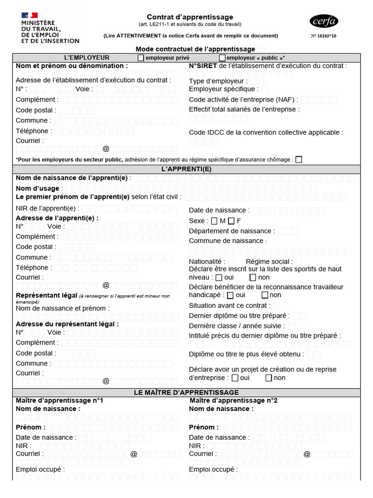 Cerfa 10103-11 | PDF