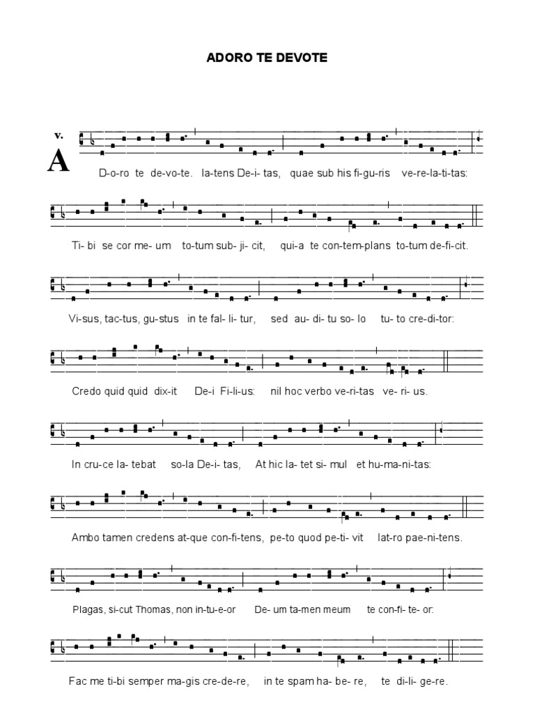 Adoro Te Devote | PDF