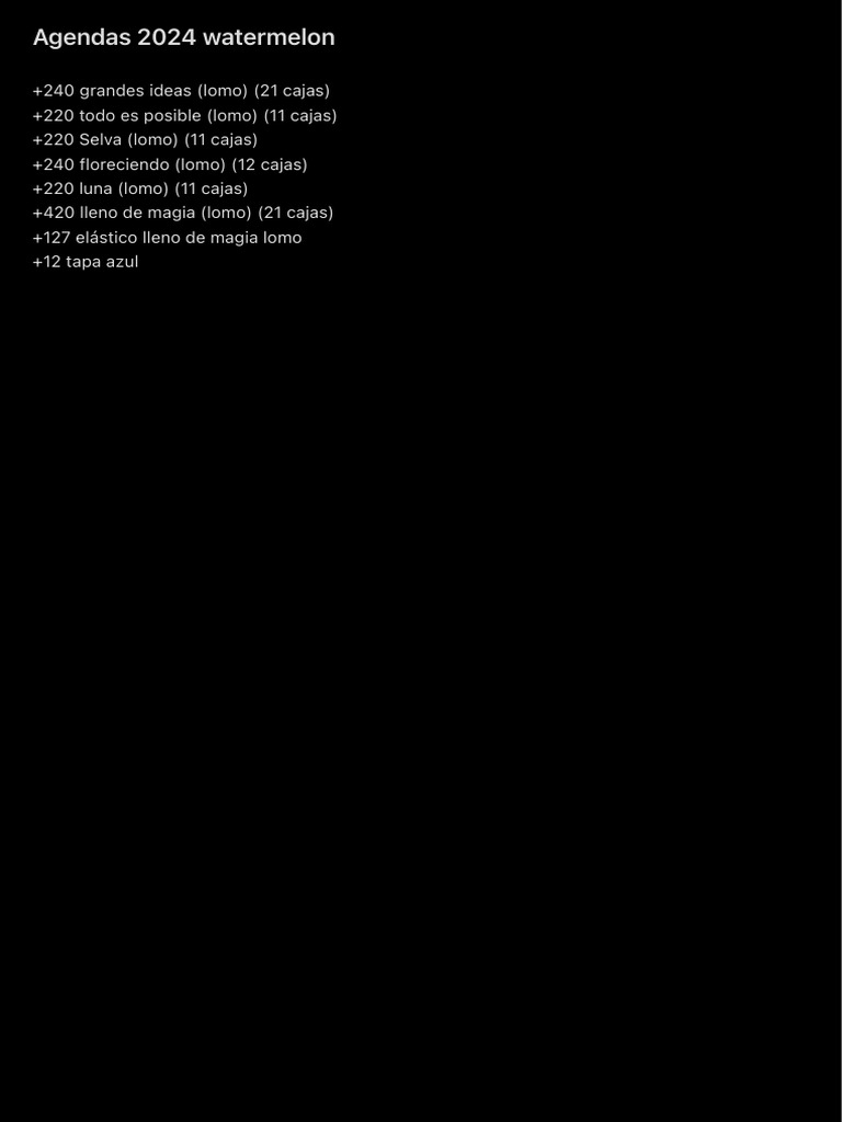 Agendas 2024 Watermelon | PDF