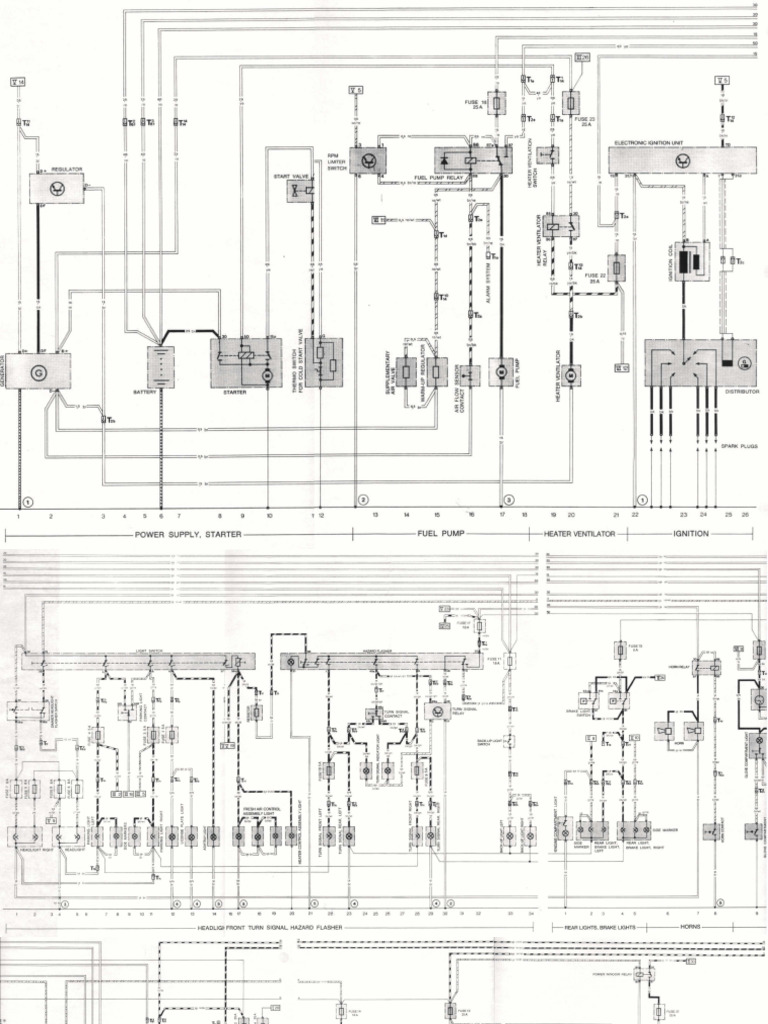 Porsche 911 SC 1982 - Wiring Diagrams - ENG | PDF