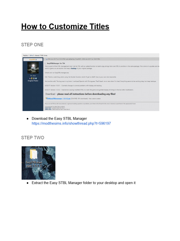 How To Customize Titles | PDF