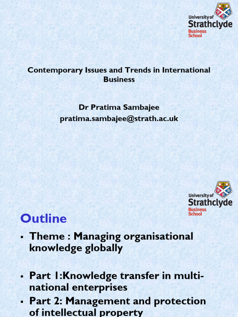 Managing Organisation Knowledge Globally Part 1 | PDF