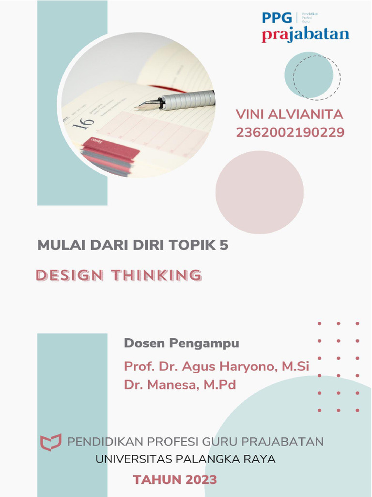 Design Thingking Topik 5 Mulai Daridiri | PDF