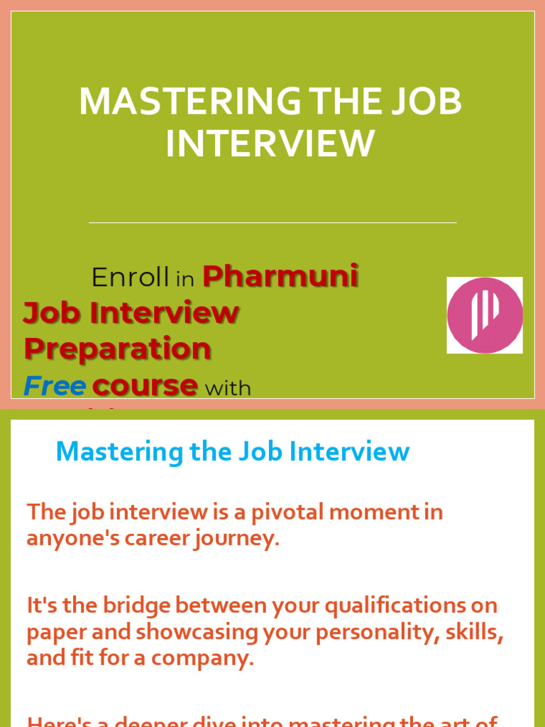 Mastering The Job Interview | PDF | Business