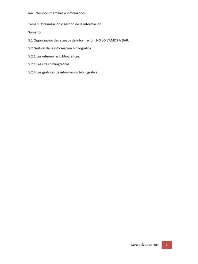 Tema 5 RRDD e Informáticos | PDF