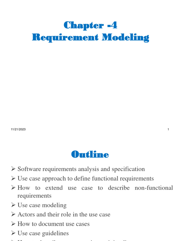 Lect - 4 - Requirement Modeling (Use Case - and - Static) | PDF