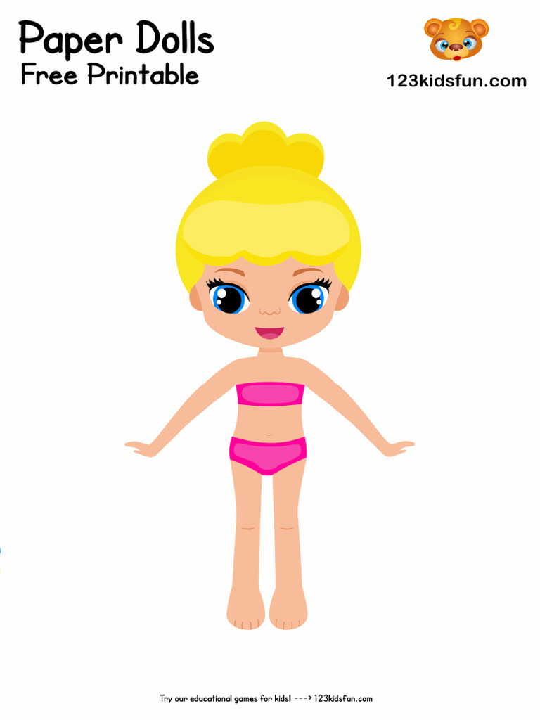 Printable Little Princess Paper Doll Dresses 01 | PDF