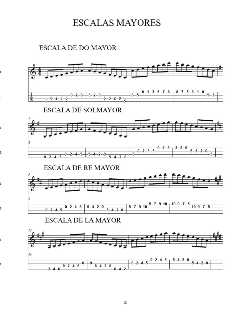 Escalas Mayores | PDF