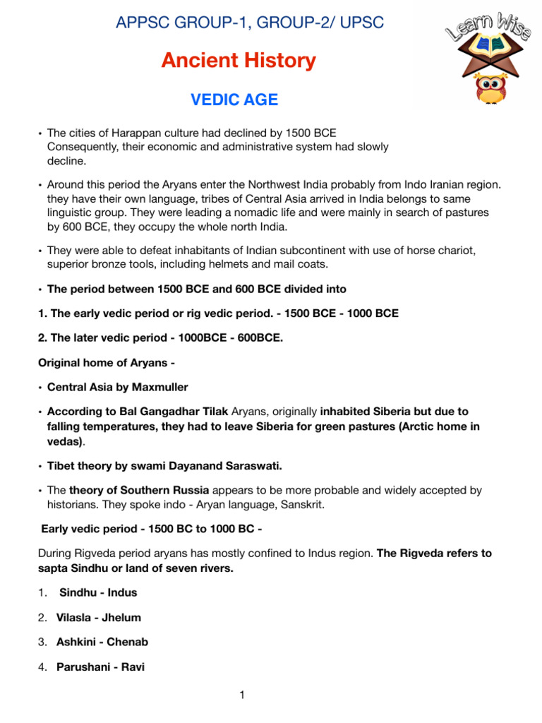 Early Vedic Period | PDF