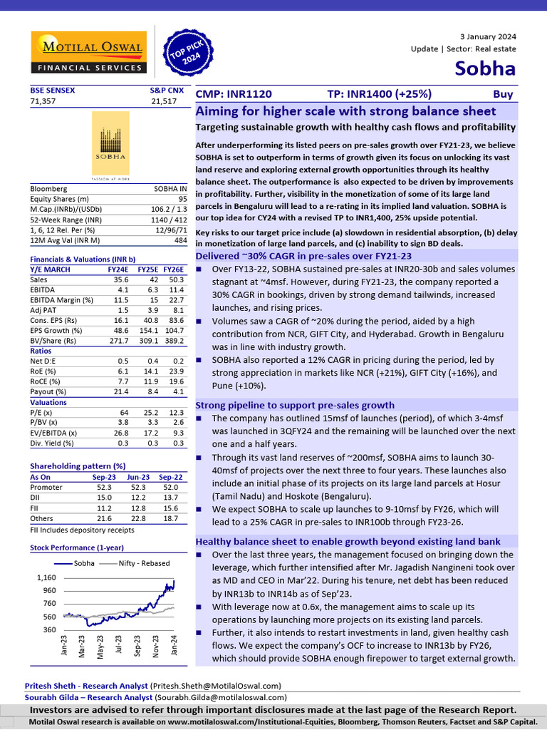 SOBHA-20240103-MOSL-CU-PG014 | PDF