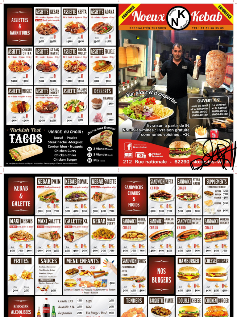 Noeux Kebab Menu | PDF