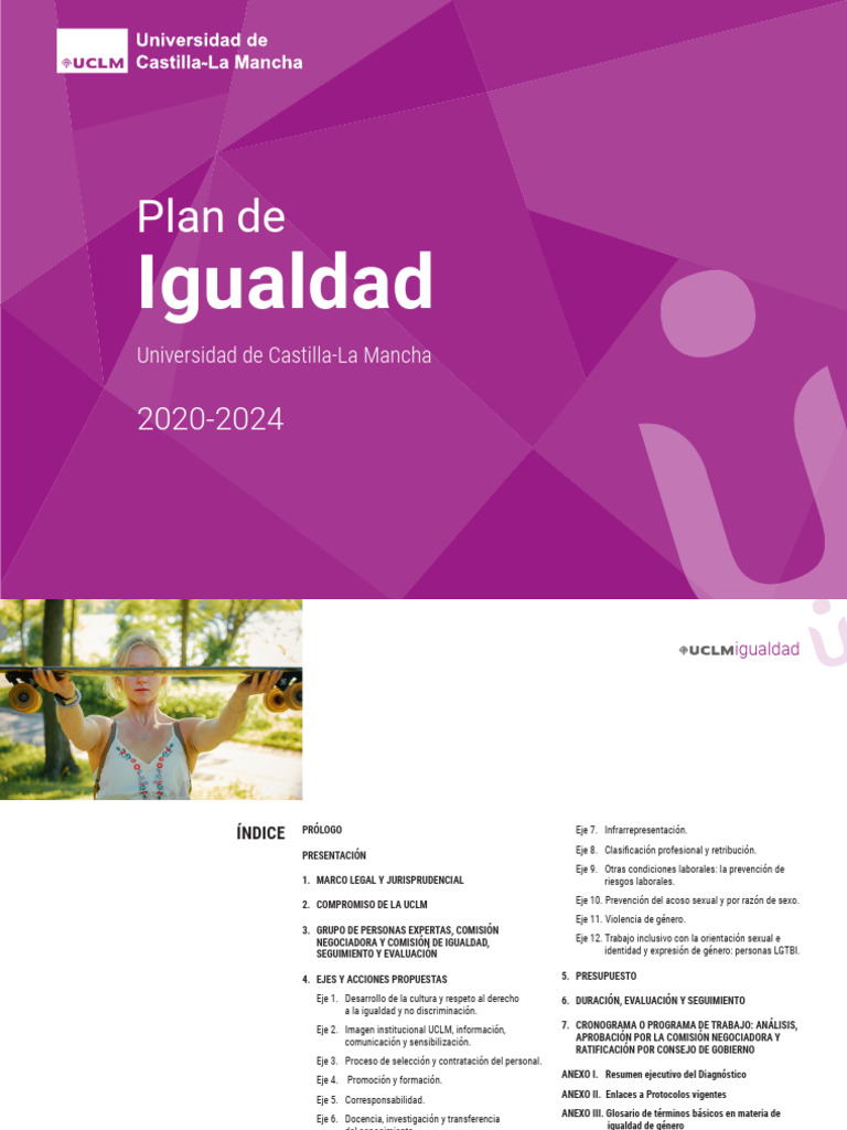Plan de Igualdad UCLM | PDF | Igualdad de género | Estudios de género