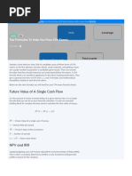 AFM Formula Sheet Summary | PDF