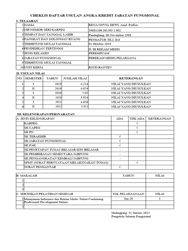 Format Telaah Reni | PDF