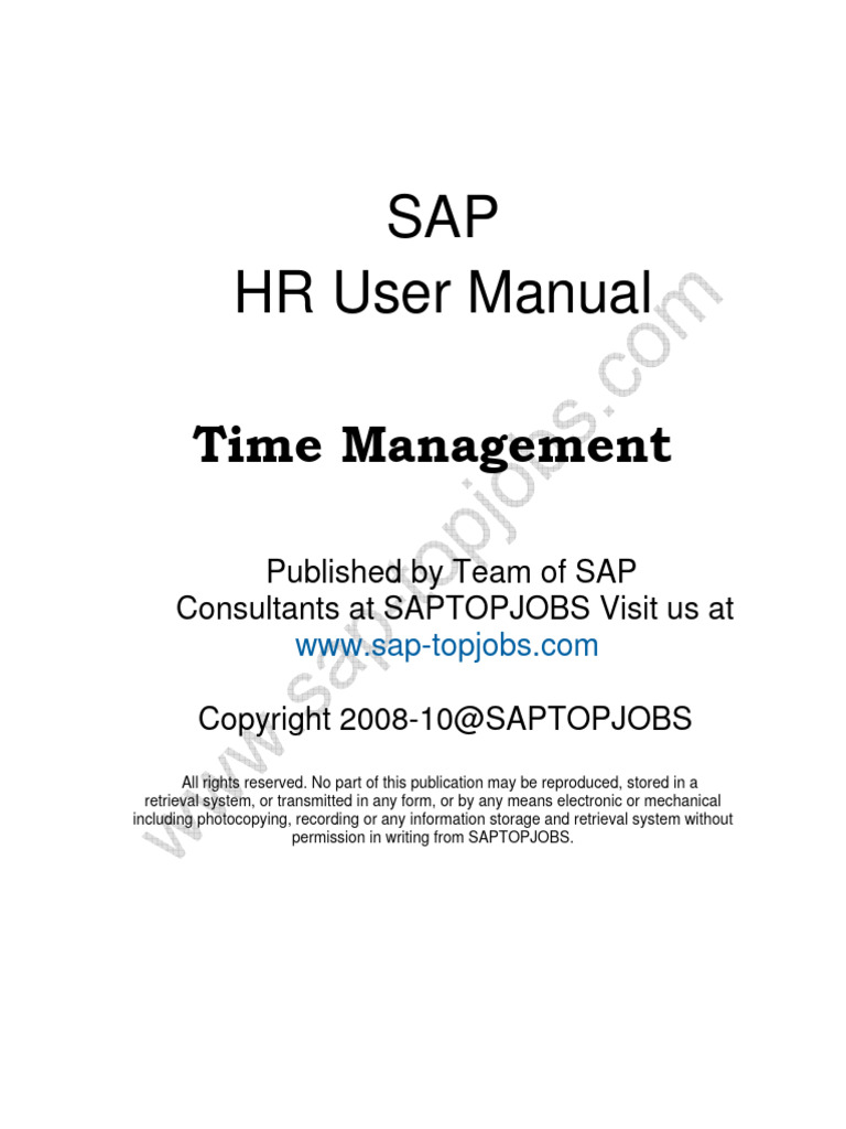HR TM User Manual - Time Entry | PDF