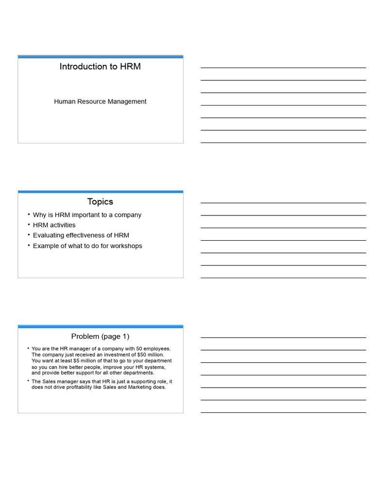 Importance of HRM in Business Success | PDF | Human Resource Management ...