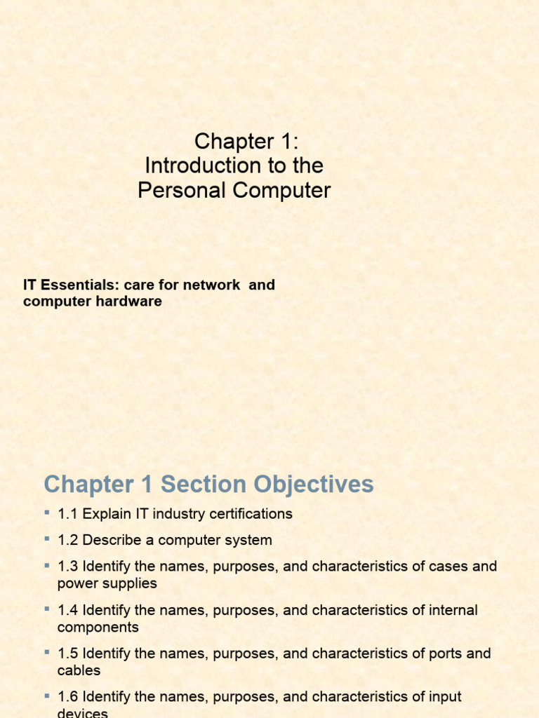ITE PC v41 Chapter1 | PDF | Random Access Memory | Central Processing Unit