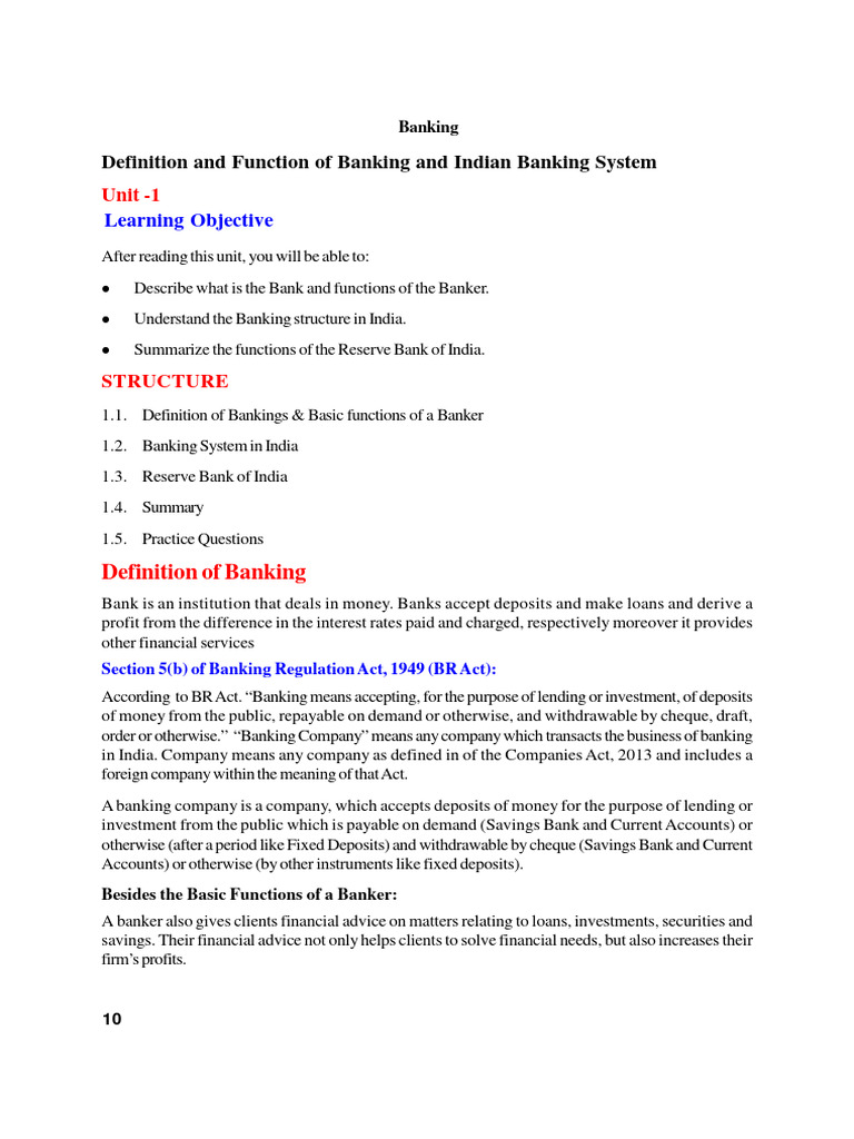 Part - 1 Banking | PDF